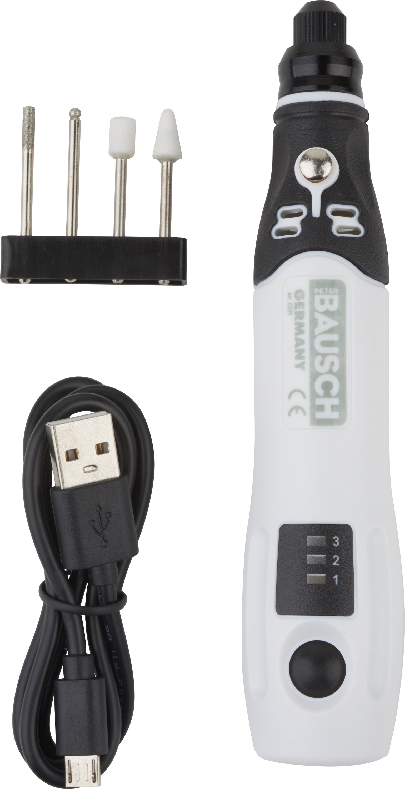 Battery engraving set with 4 attachments - VBS Hobby