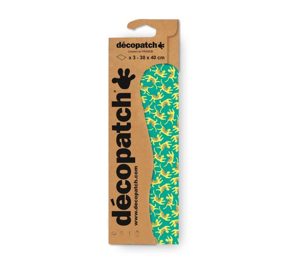 Papier Décopatch fluorescent « Yellow Leopard » - VBS Hobby